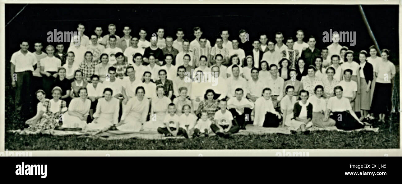 A photograph from 1950 showing members of the Mennonite Youth ...