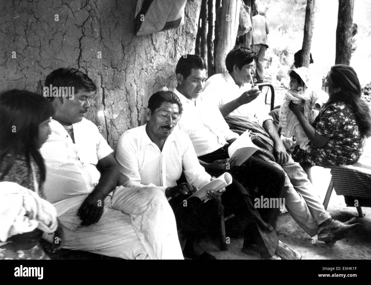 Mocovi Indians in the Chaco region of Argentina are depicted reading ...