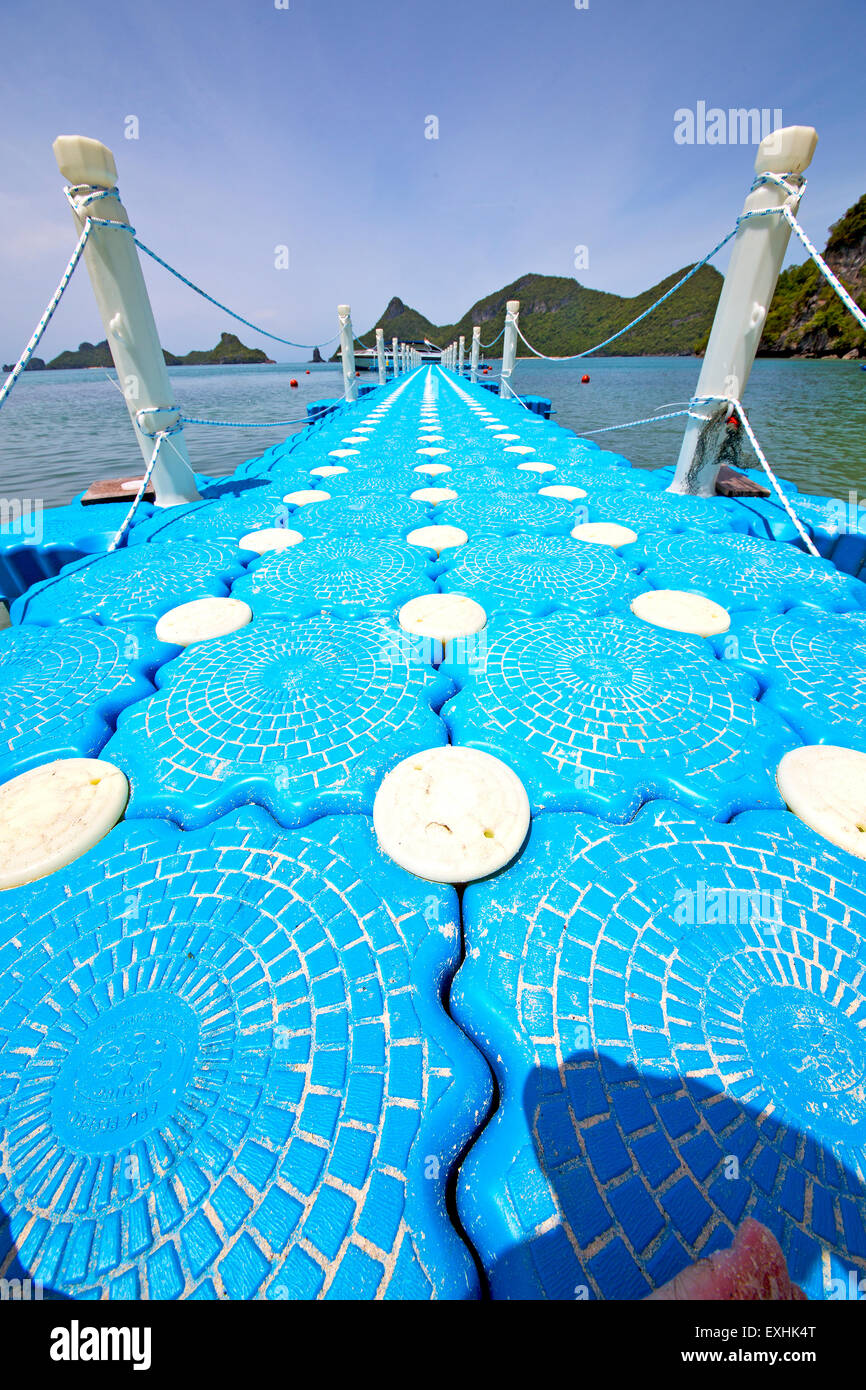 boat coastline of a green lagoon and tree south china sea thailand kho ...
