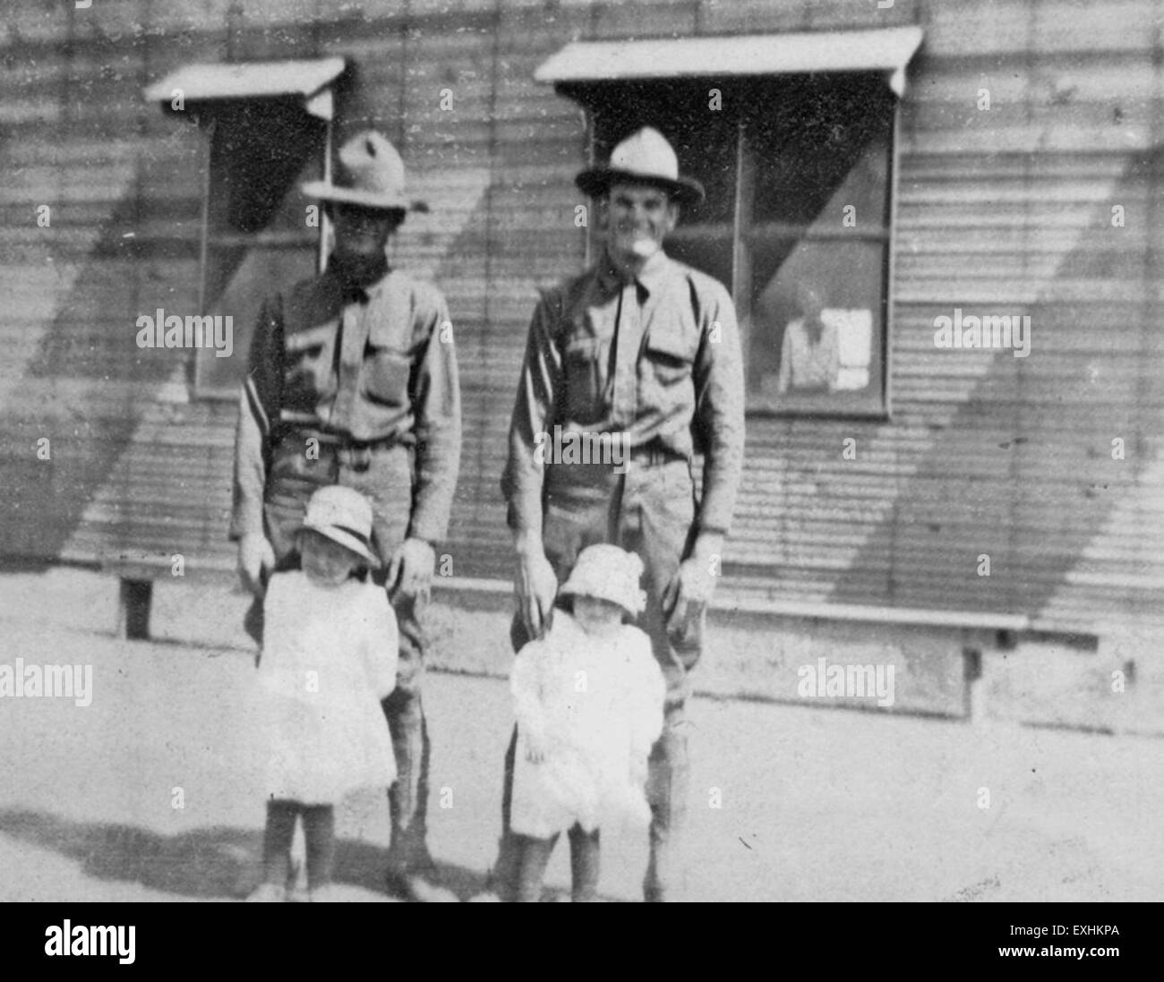 A photograph from Camp Funston showing Neufeldâ€™s sisterâ€™s children ...