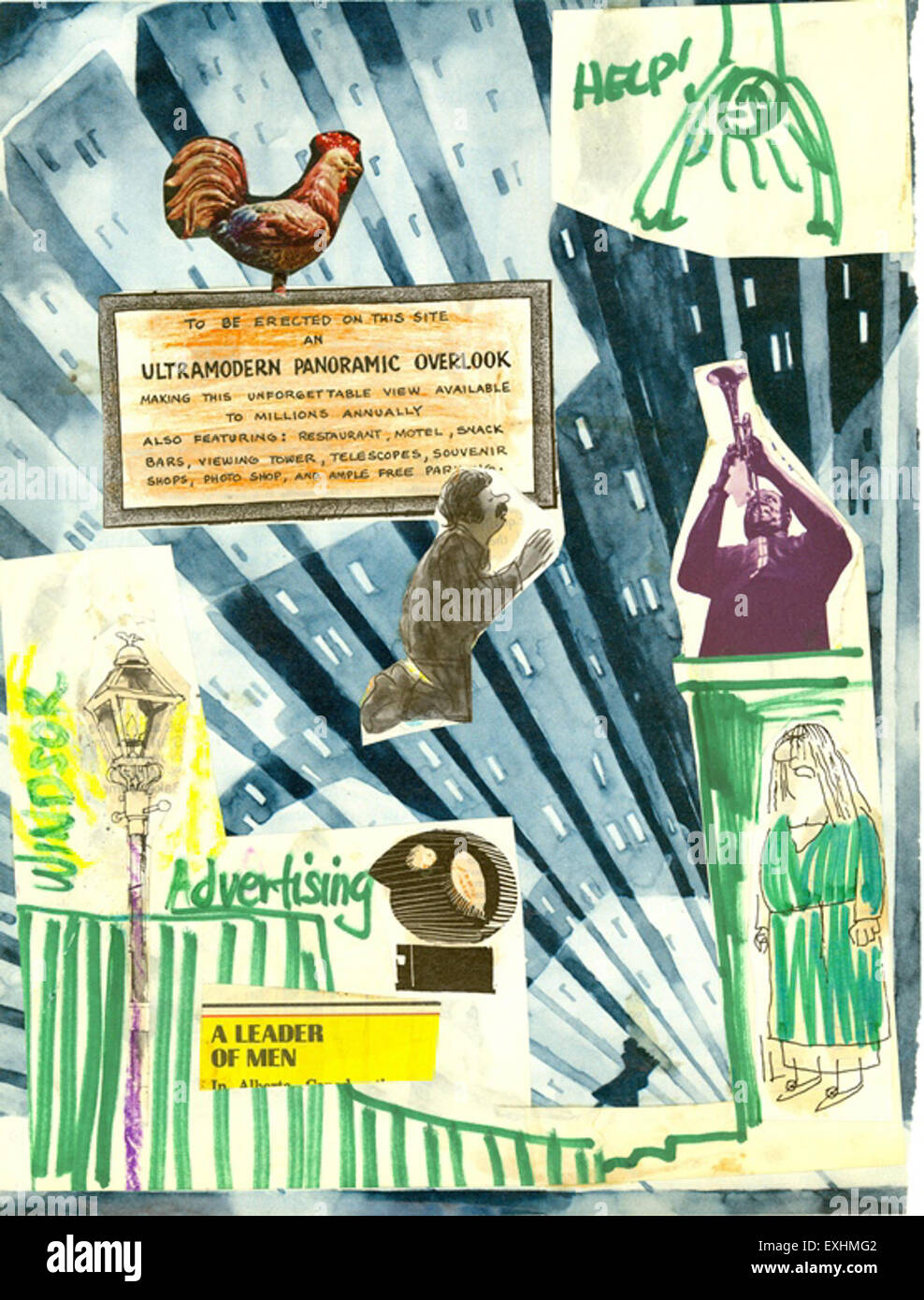 This collage artwork, created by Dave Elkhart, explores the ...