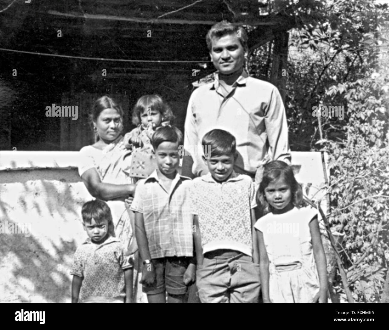 The photograph portrays Pastor John Ranga and his family in Durg, India ...
