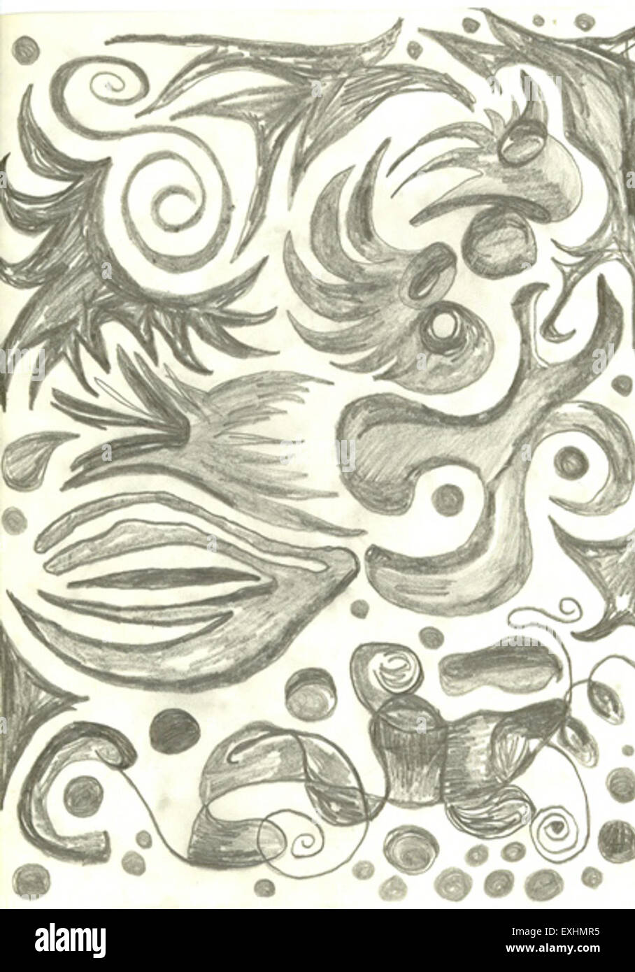 This pencil drawing of Elkhart, Indiana, by Dave portrays a scene of ...