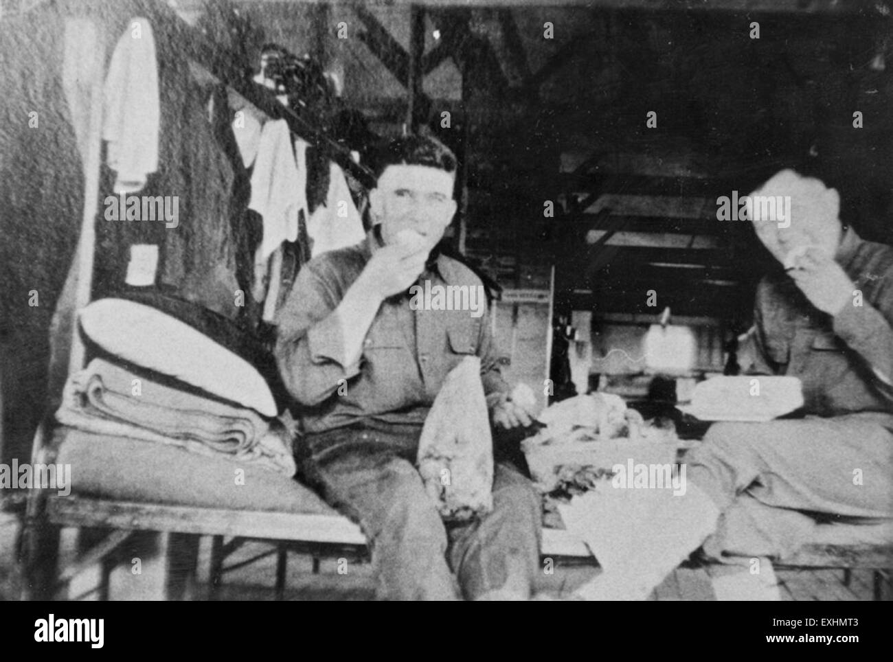 This photograph captures Peter Boldt and Henry Boese during a casual ...
