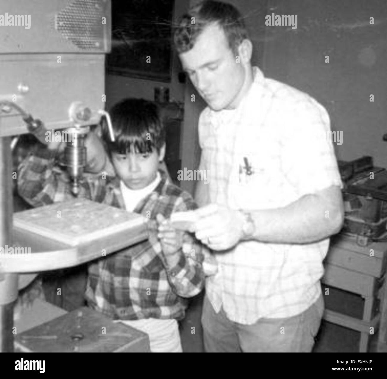 Rick Shellenberger, a teacher, and student Steve Monjaraz are seen here ...
