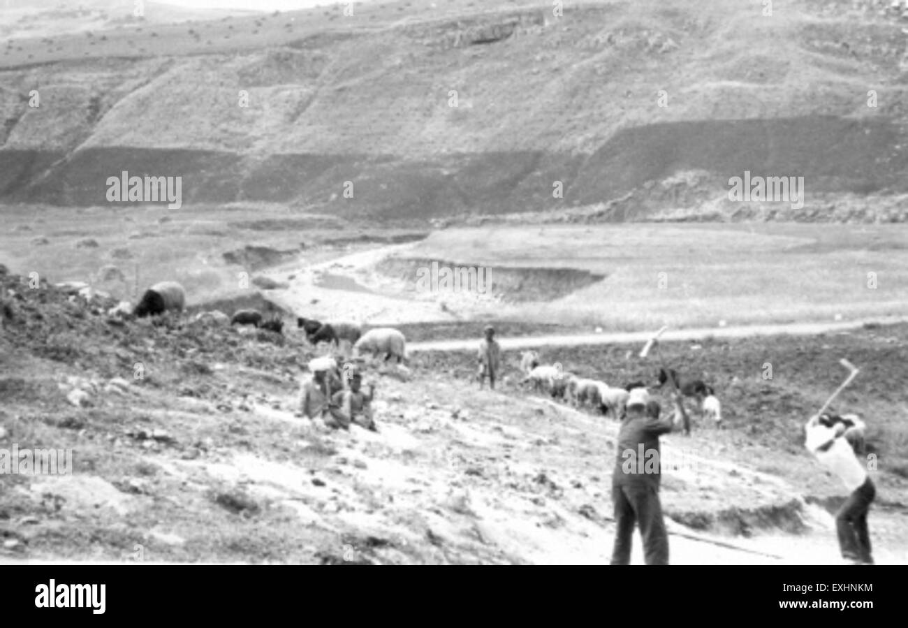 This image captures the construction of roads in Algeria, a significant ...