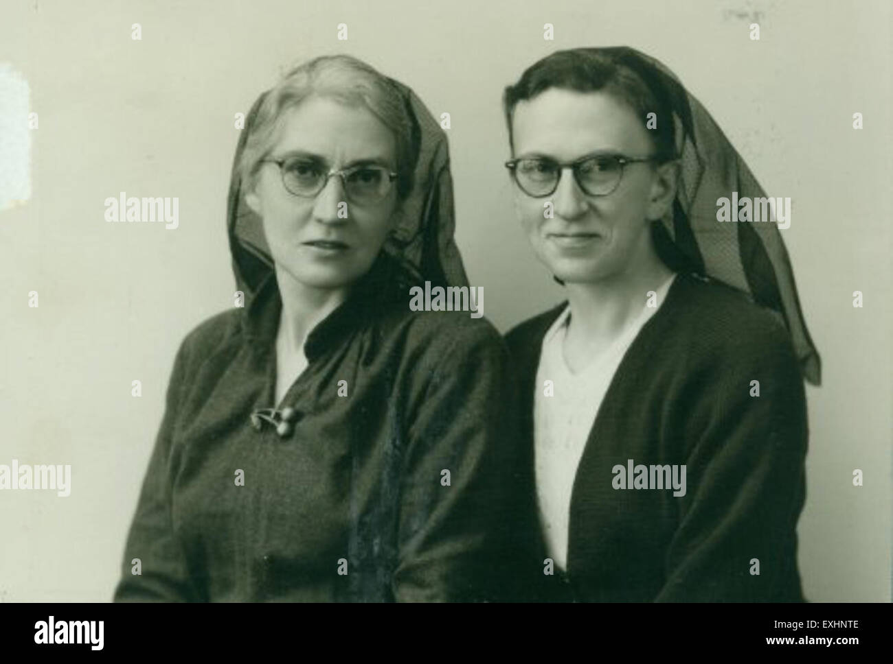 This 1956 photograph captures Ruth and Rhoda Ressler, Mennonite ...