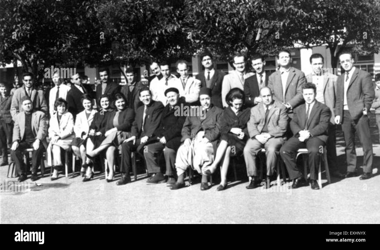 This photograph features a group of school faculty members in Algeria ...