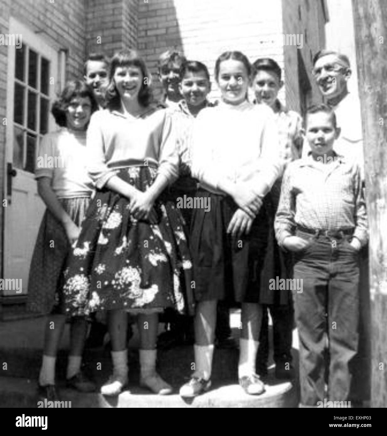 Image captures group students Black and White Stock Photos & Images - Alamy