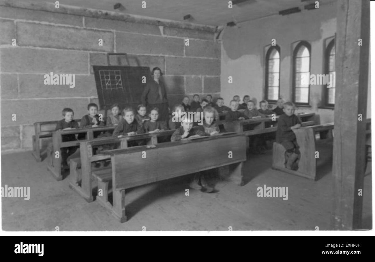 A depiction of a traditional school room, capturing the educational ...