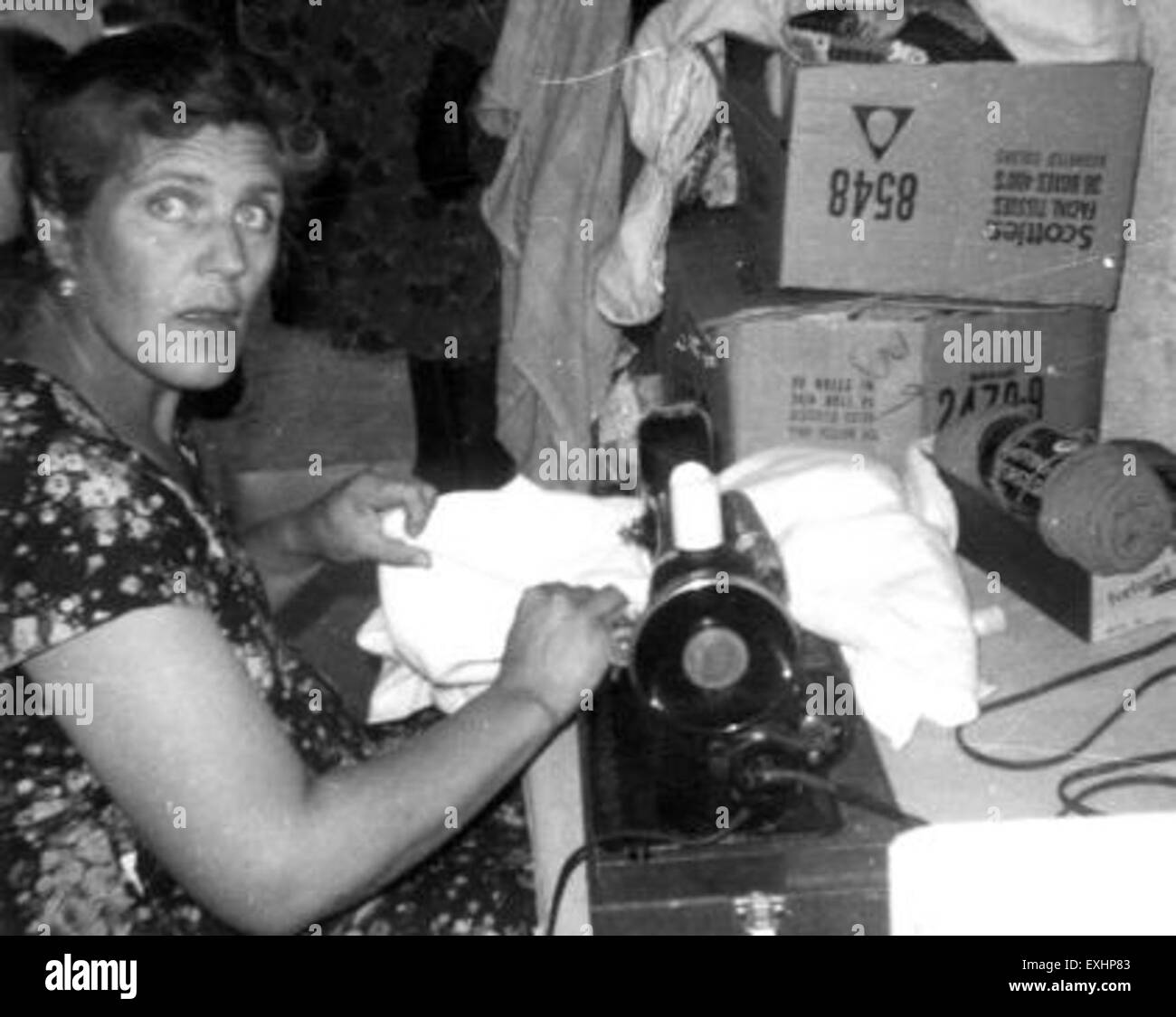 History of sewing Black and White Stock Photos & Images - Alamy