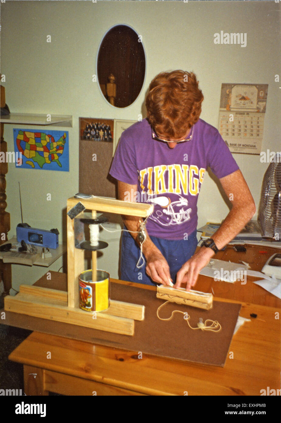 Stuart Isaac completes his science project, demonstrating his ...