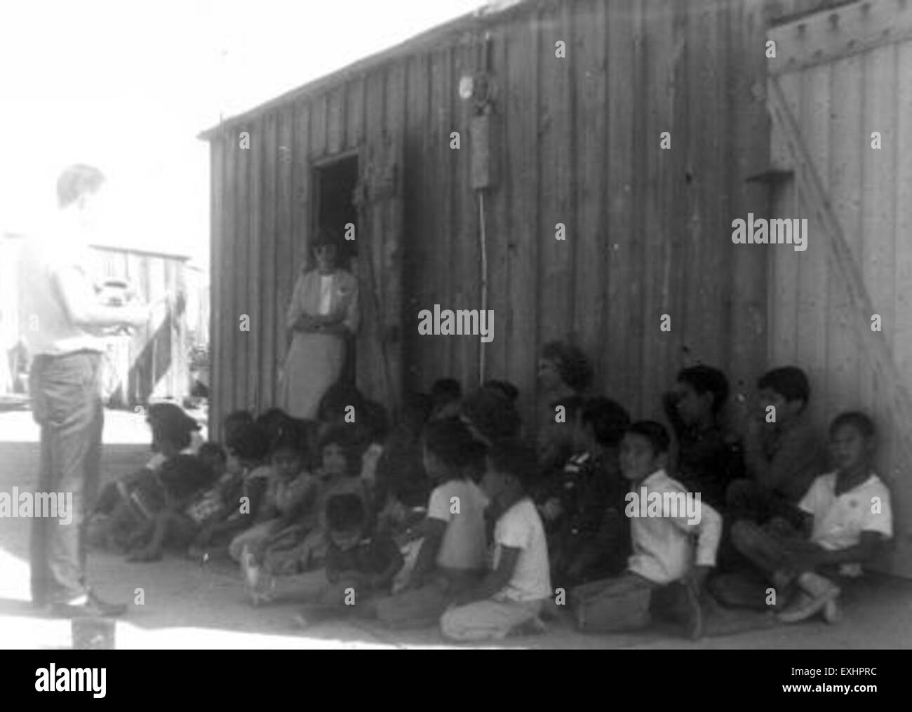 This vintage photograph captures a Sunday school scene in Stanfield ...