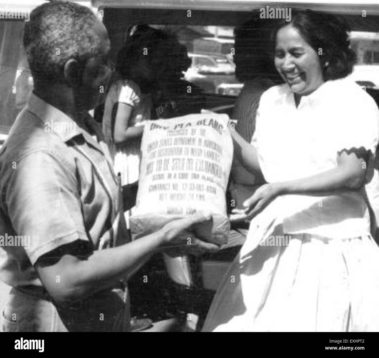 This image documents the surplus food distribution in Stanfield ...