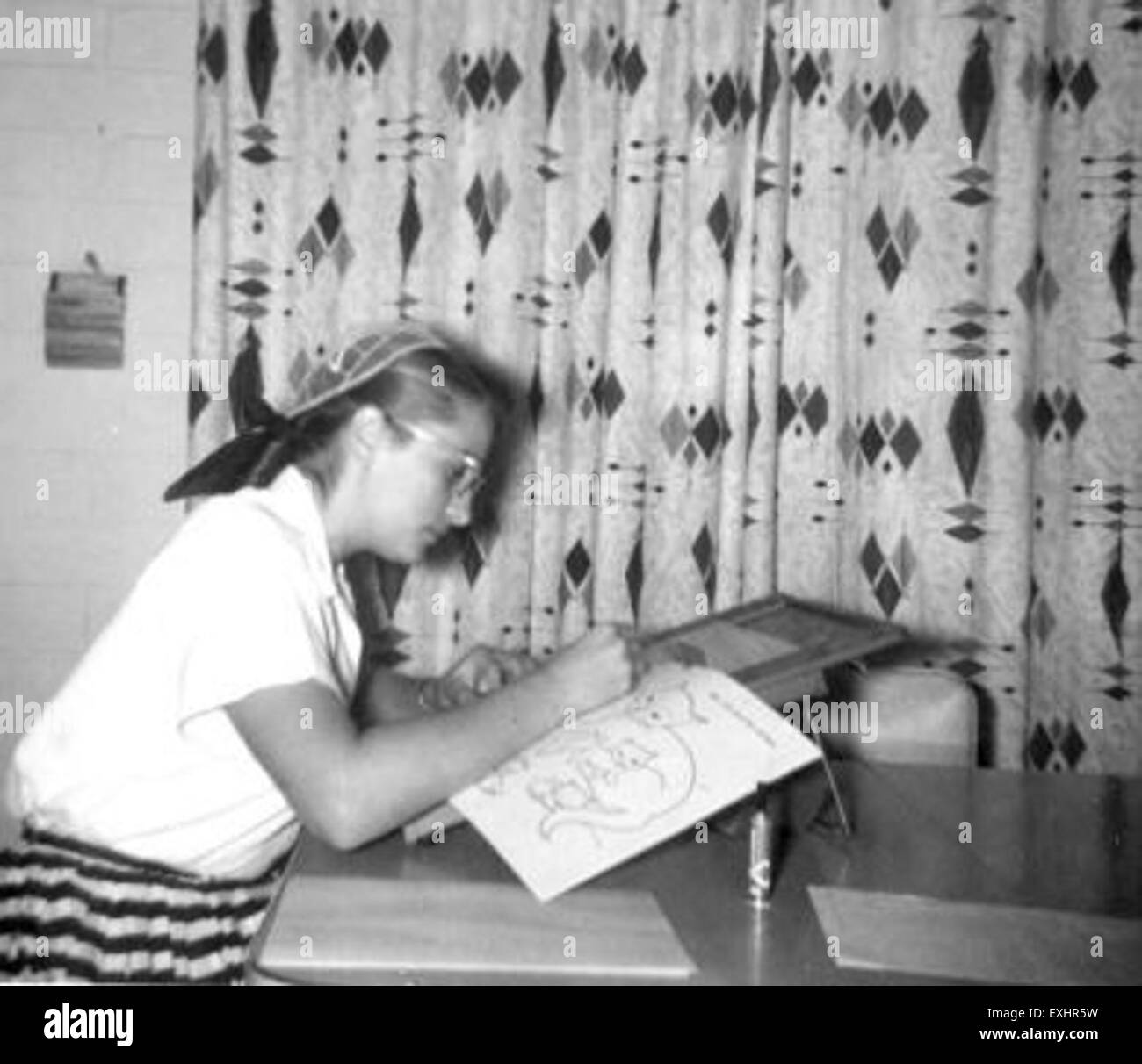 This photograph of Janet Yoder, captured while teaching in Stanfield ...