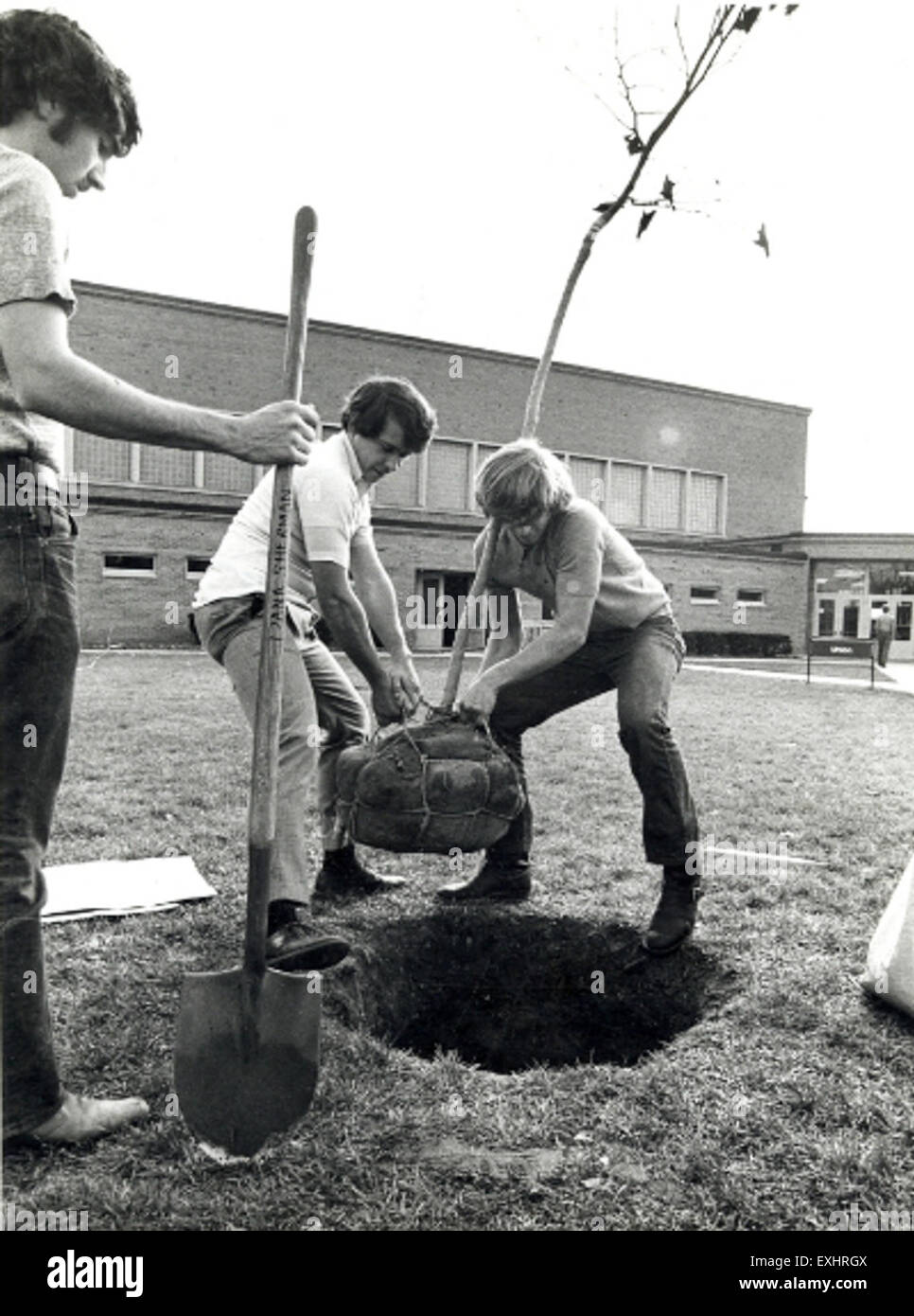 Students tree planting hi-res stock photography and images - Alamy