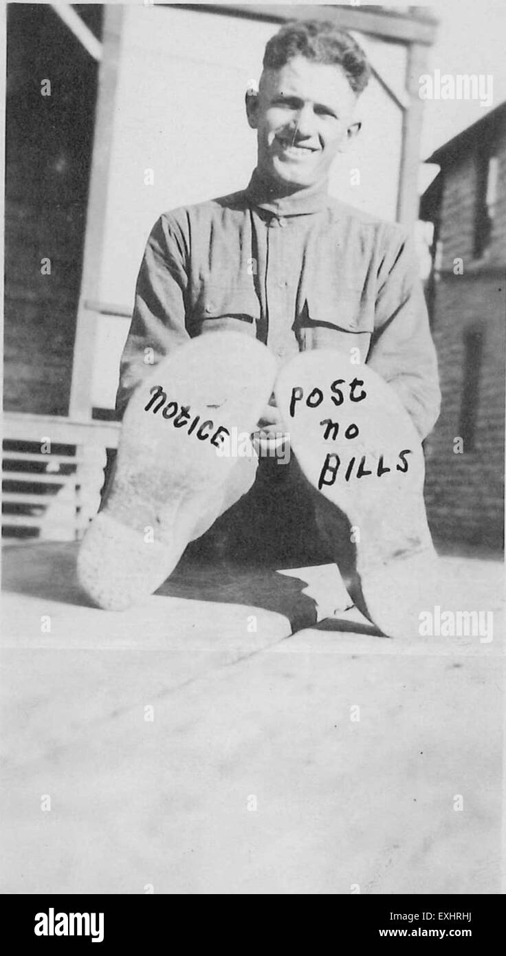 This image shows the worn feet of Henry Gaede, a reflection of the ...