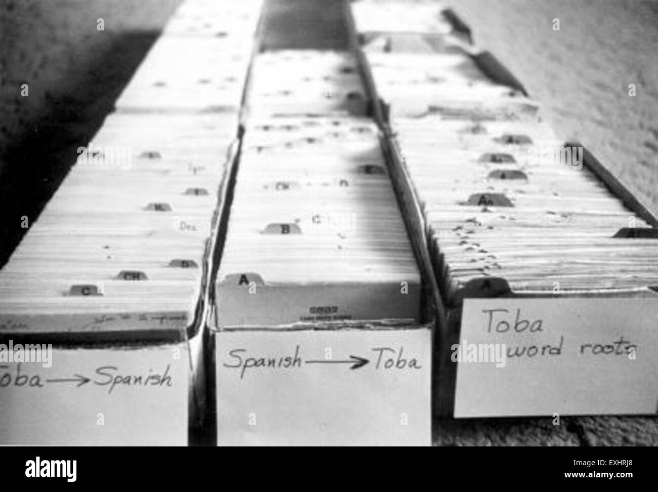 The Toba dictionary cards from Chaco, Argentina, represent linguistic and cultural documentation ...