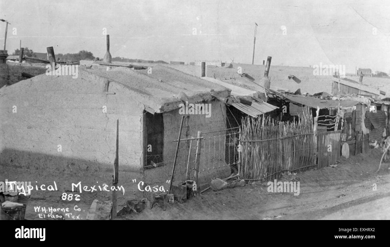 A photograph of a typical Mexican casa, showcasing the traditional ...