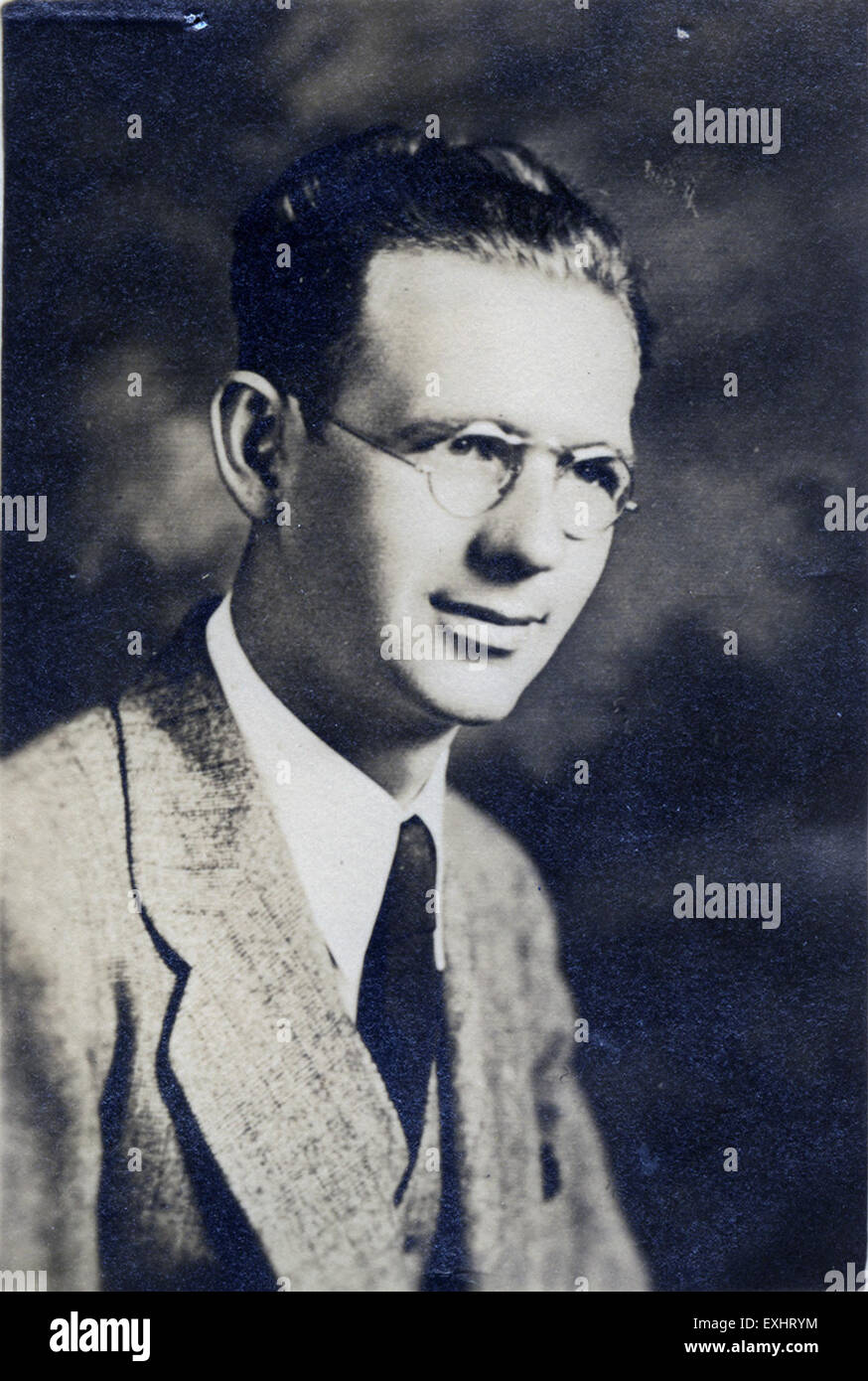 A historical photograph or portrait of an unidentified man, captured in ...