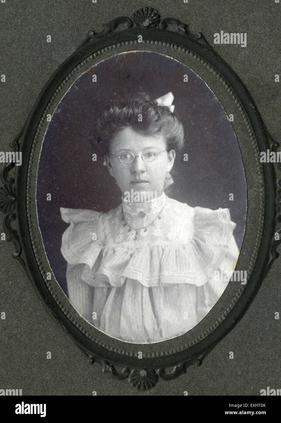 The portrait of an unidentified woman captures a historical and ...