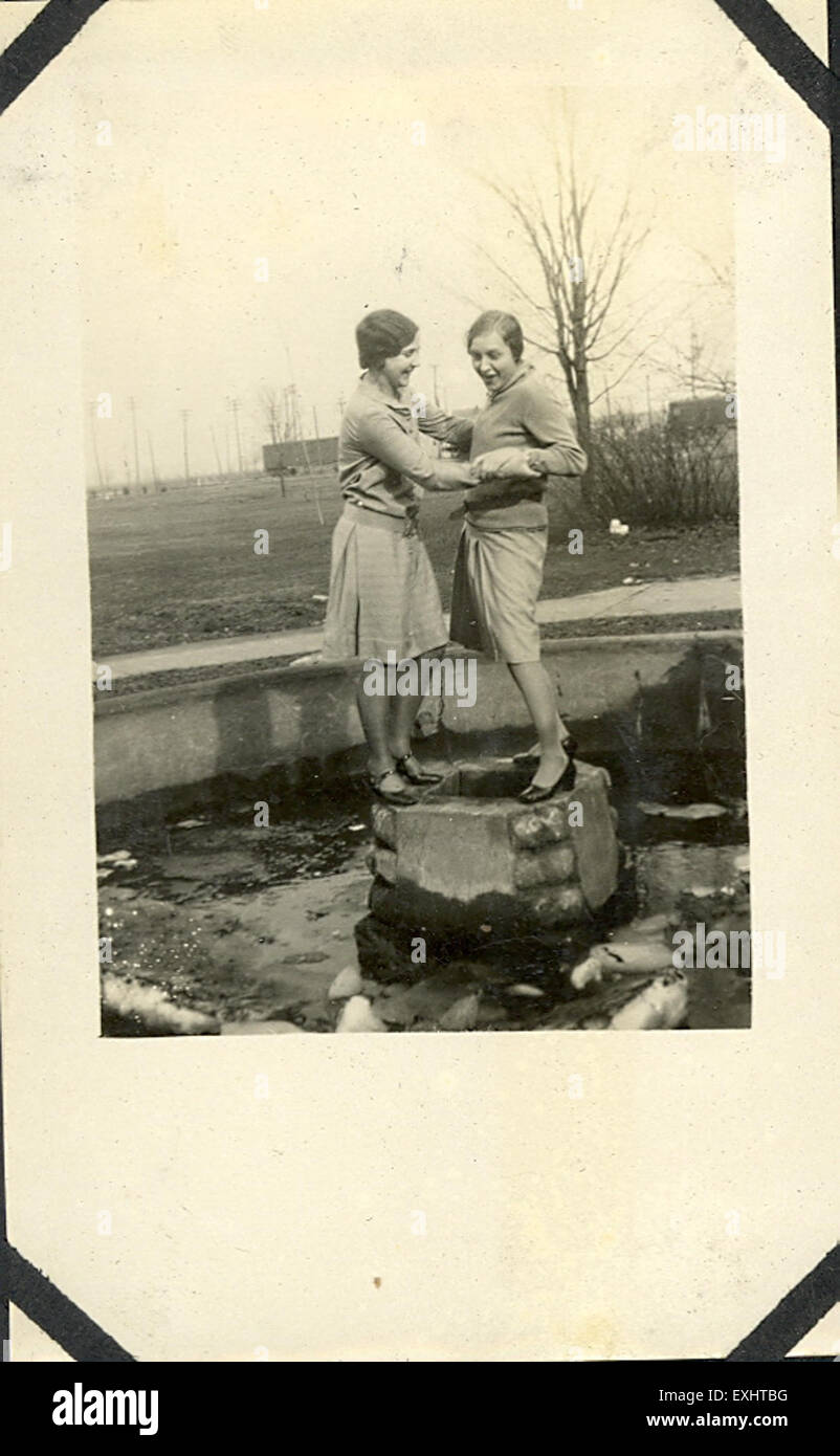 ‘Verna Smith and friend in the Adelphian Fountain’ is a photograph ...