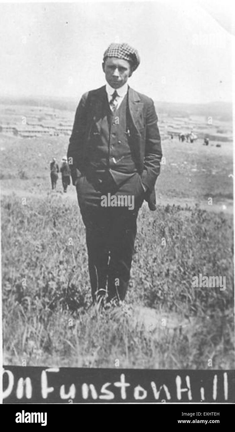 This photograph by Alfred G. Linscheid shows visitors in camp, likely ...
