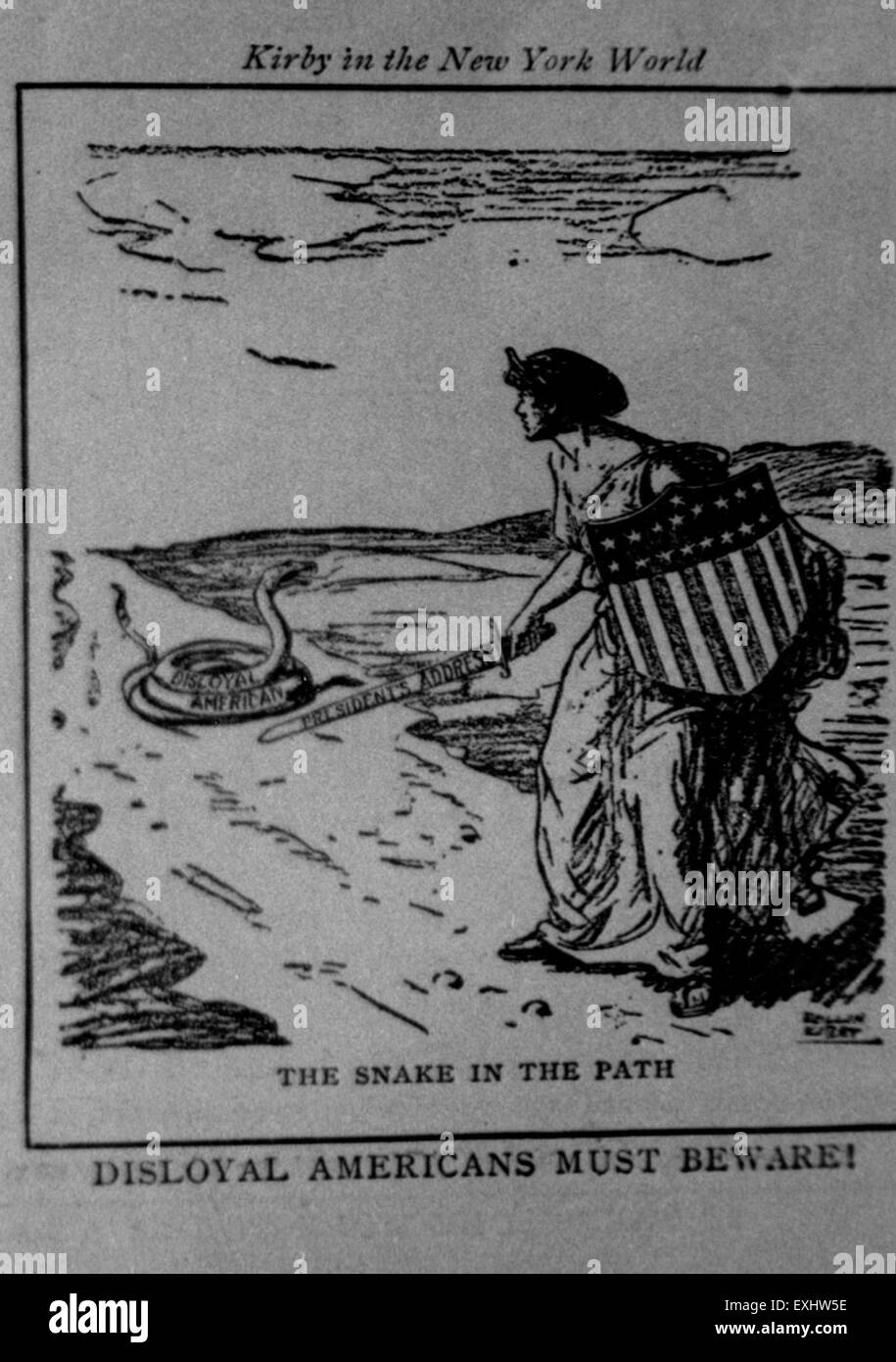 WWI political cartoon 1 Stock Photo - Alamy