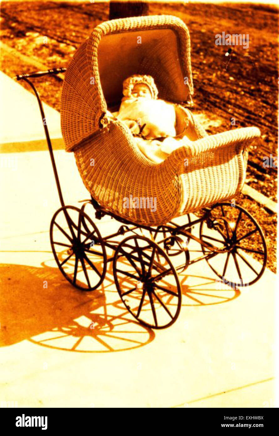 Baby In Stroller Stock Photo - Alamy