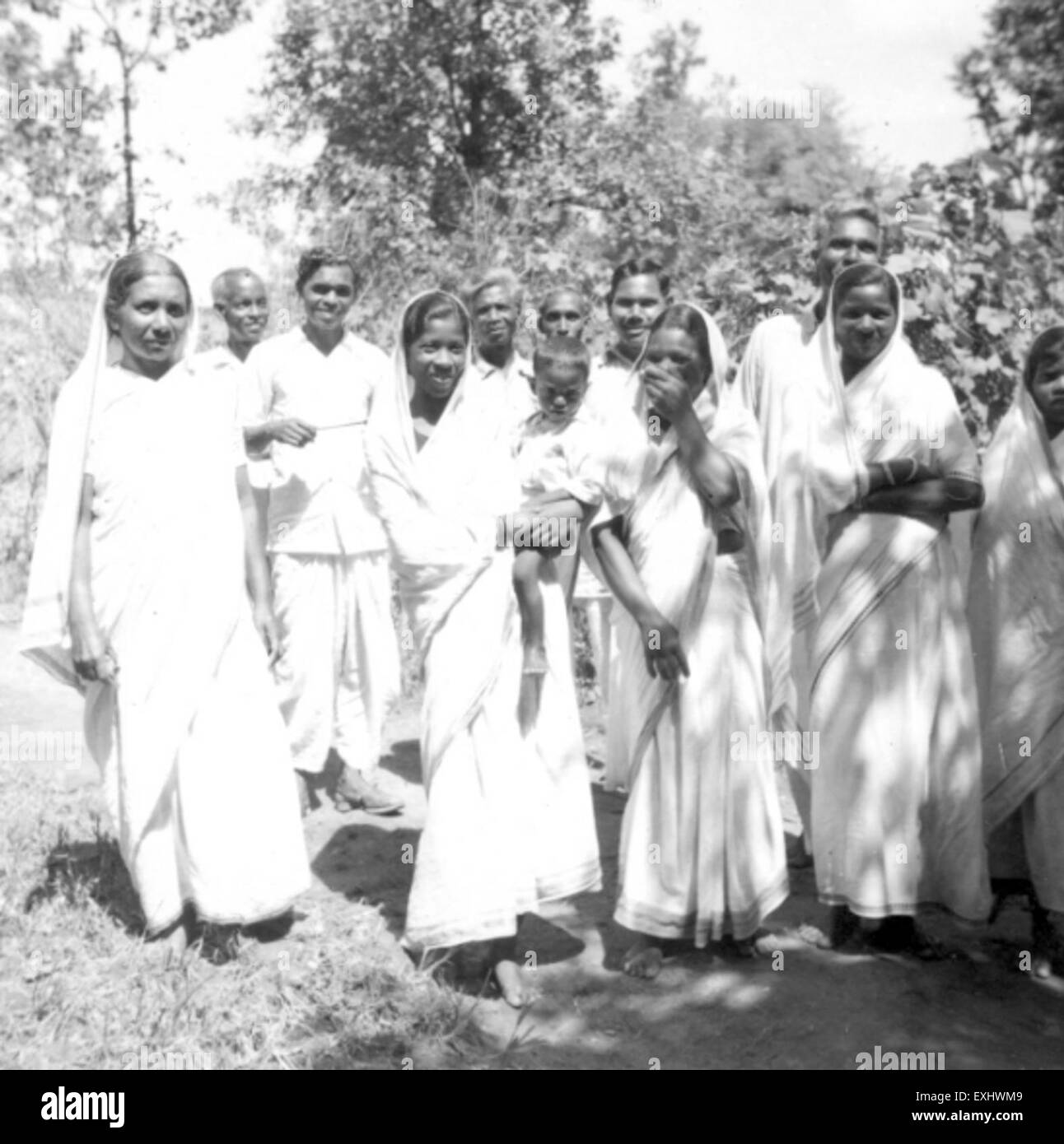 A photograph of believers in Chandwa, India, from 1962, capturing a ...
