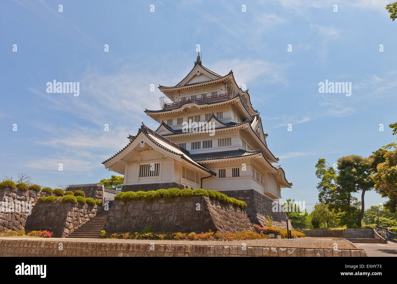 Chiba castle, local folk museum in Chiba, Japan. Built in 1967 on the ...