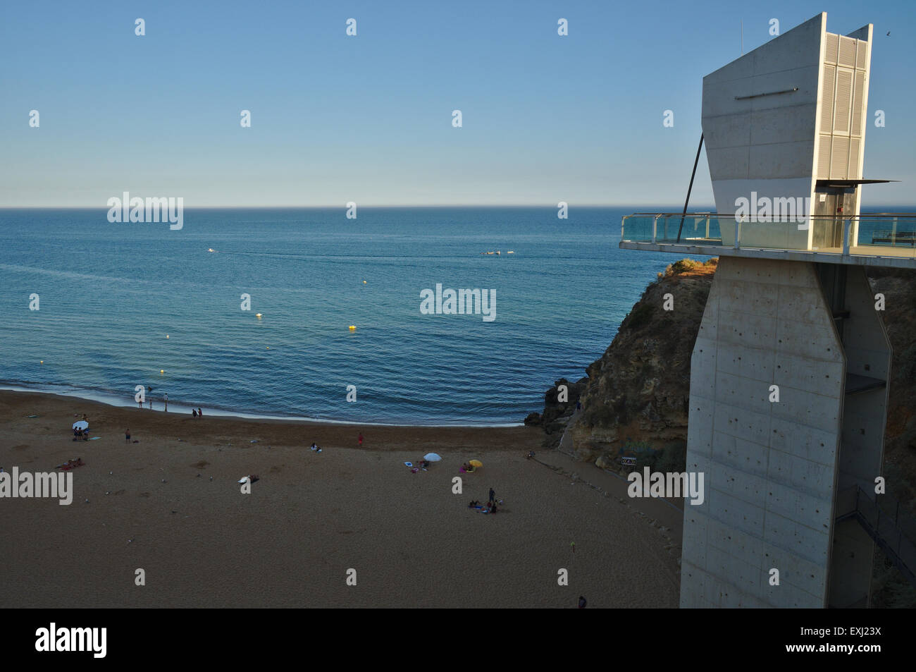 Elevator in Praia dos Pescadores (fishermen's beach) during summertime ...