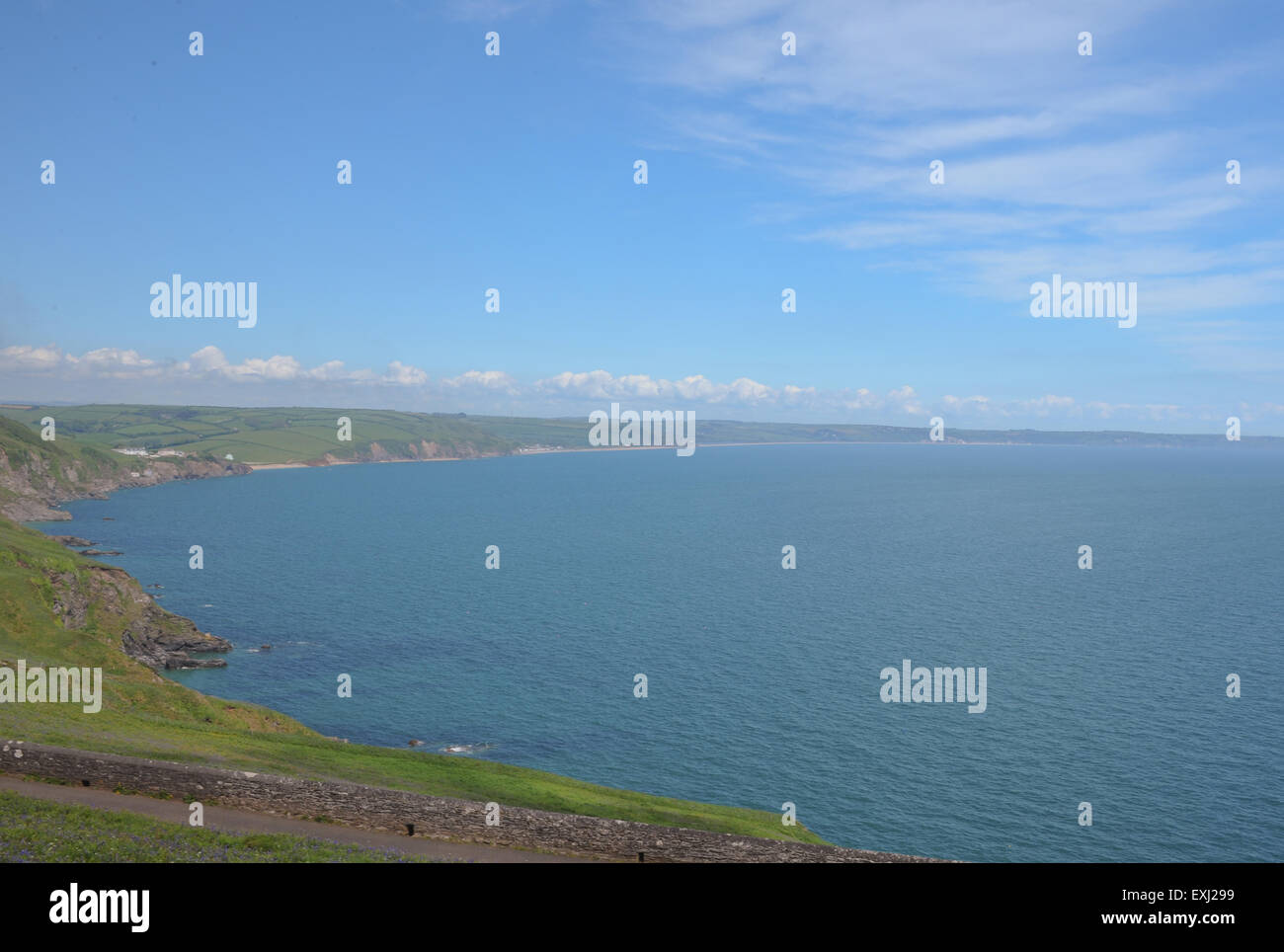 Panoramic View Across Start Bay on the South West Coastal Path, near ...