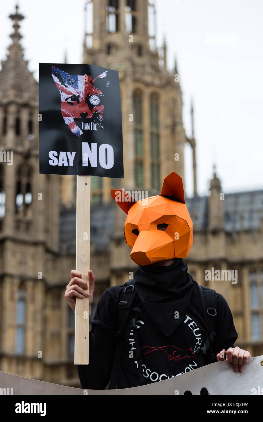 London, UK. 14th July 2015. Demonstrators take part in a rally to ...