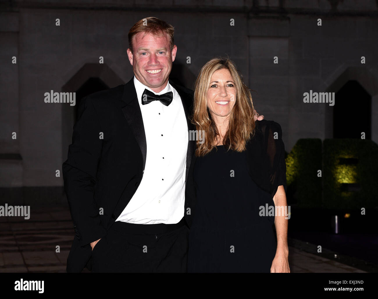 London, UK. Mark Petchey and Michelle Petchey at the 2015 Wimbledon ...