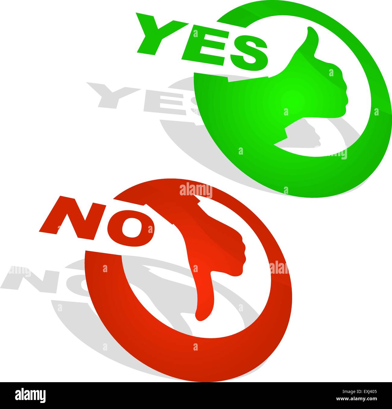 Yes and No icon. Vector beautiful icon set Stock Vector Image & Art - Alamy