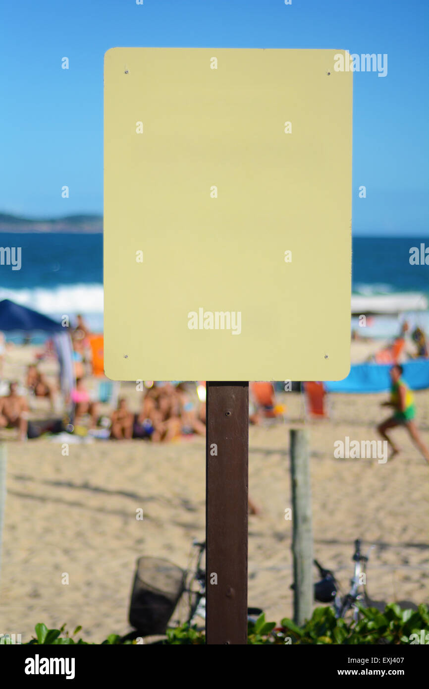 Signboard on a tropical beach. Vacation holidays Stock Photo - Alamy