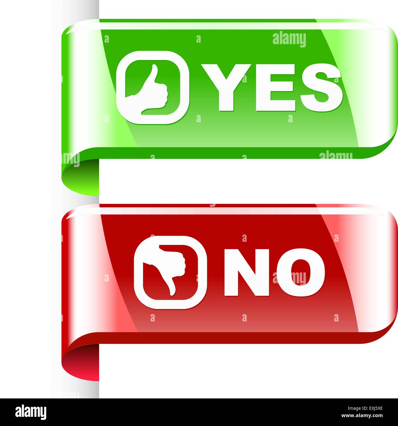 Yes and No icon. Vector beautiful icon set Stock Vector Image & Art - Alamy