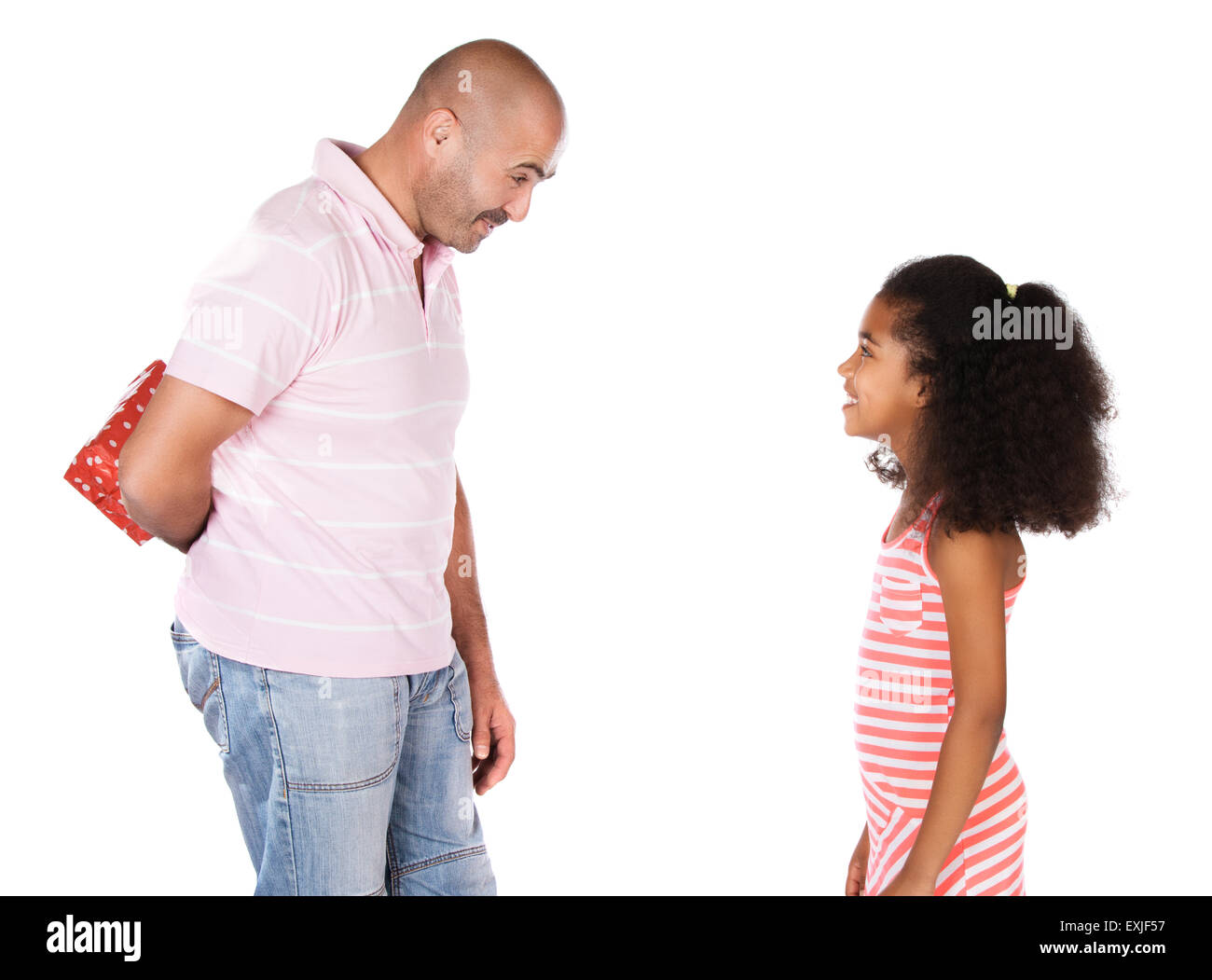 Adorable cute african child with afro hair wearing a white and pink ...