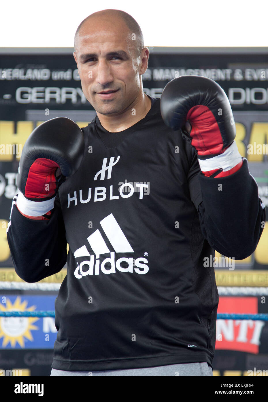 Bad Salzuflen, Germany. 14th July, 2015. Boxer Arthur Abraham poses ...