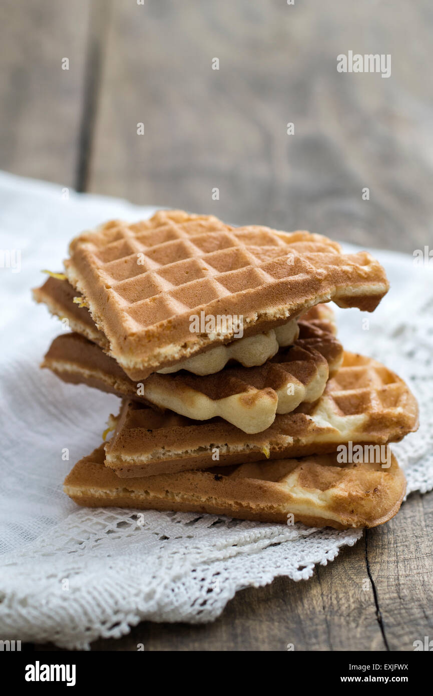 Breakfast table waffles hi-res stock photography and images - Alamy
