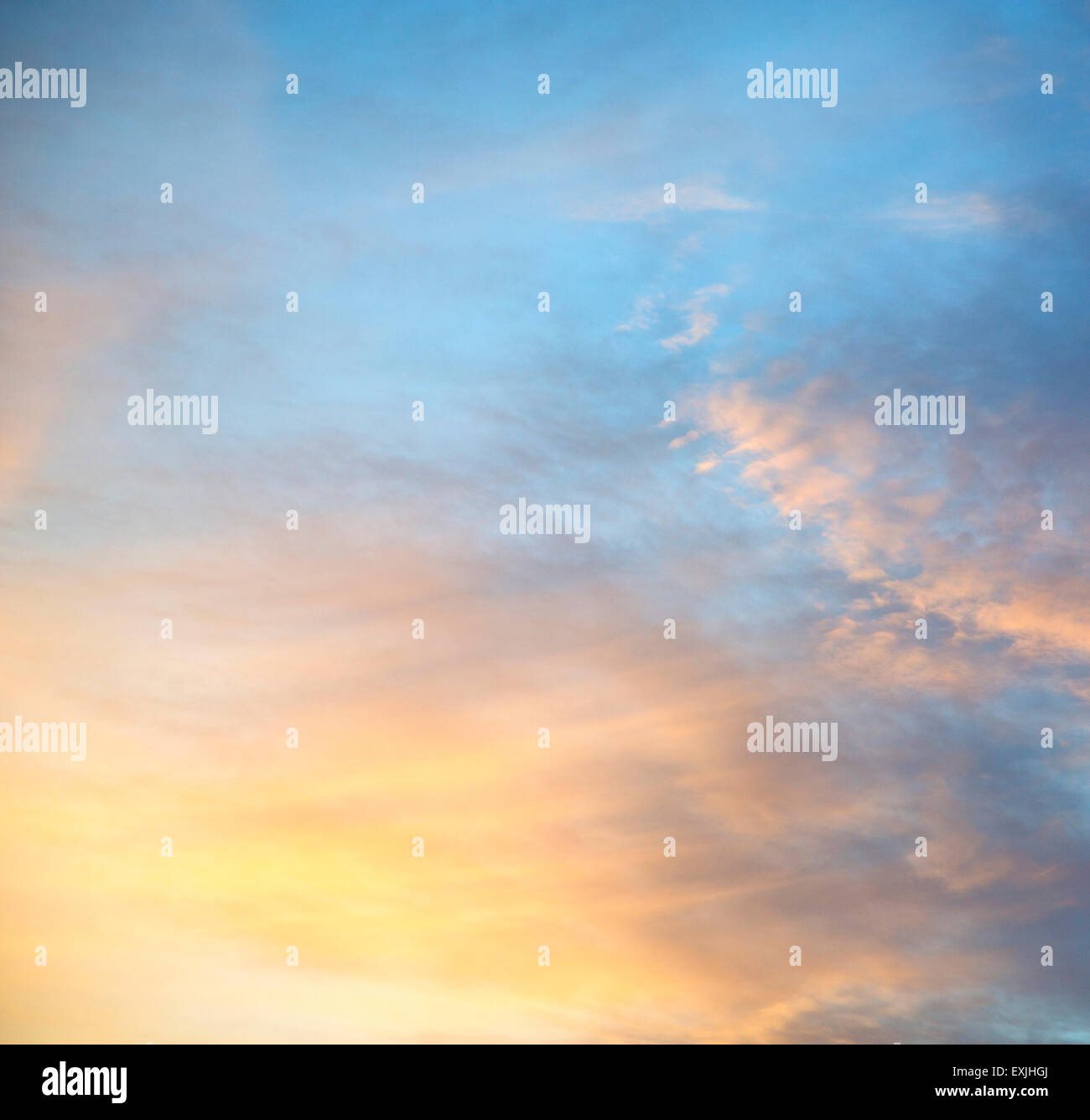 sunrise in the colored sky white soft clouds and abstract background ...