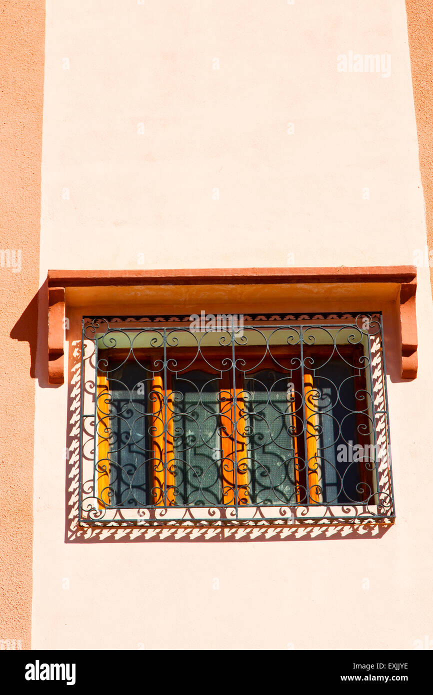 window in morocco africa and old construction wal brick historical ...