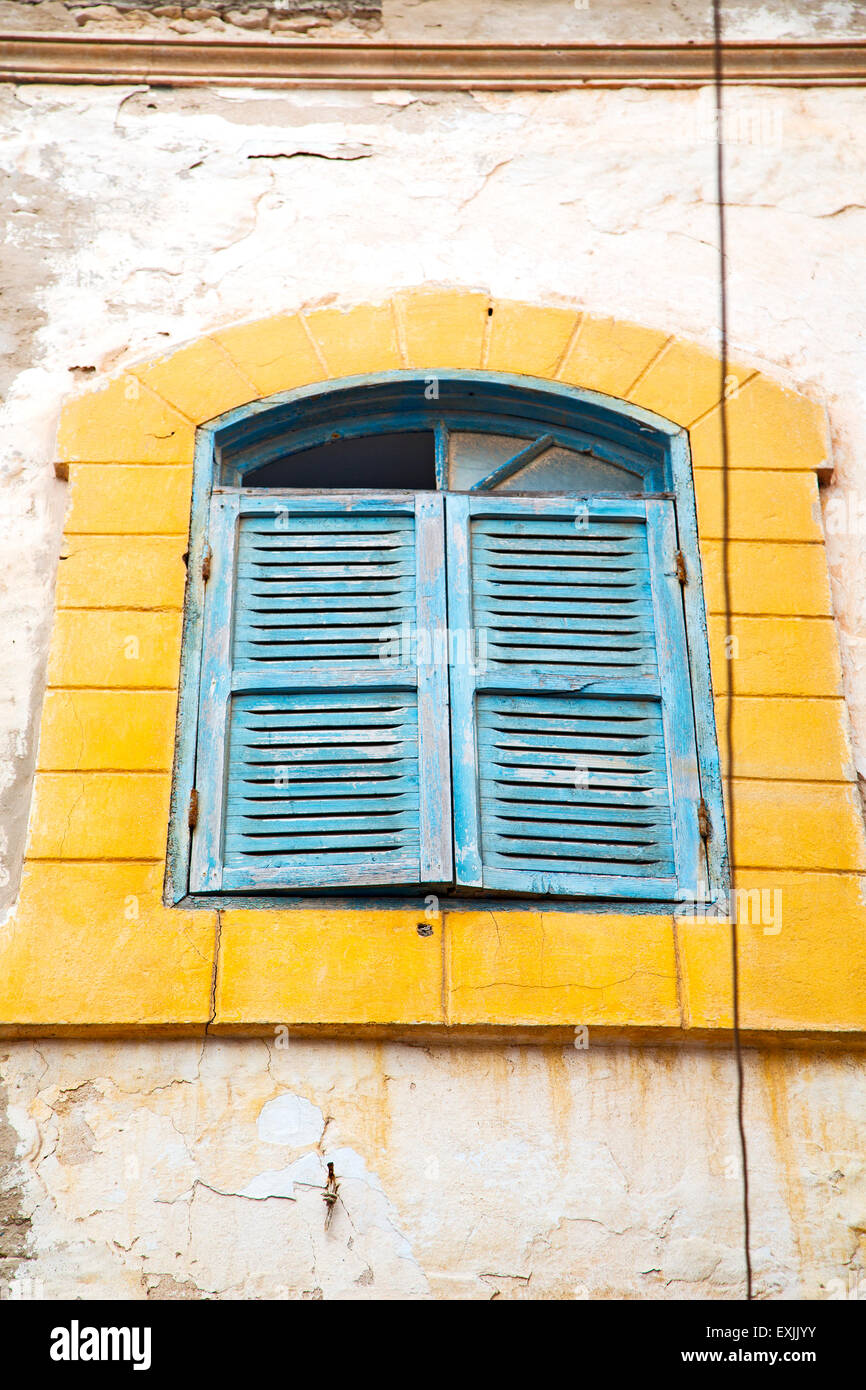 window in morocco africa and old construction wal brick historical ...