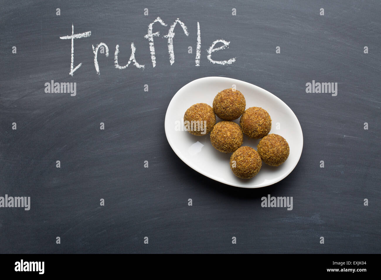 the sweet dessert on chalkboard Stock Photo - Alamy