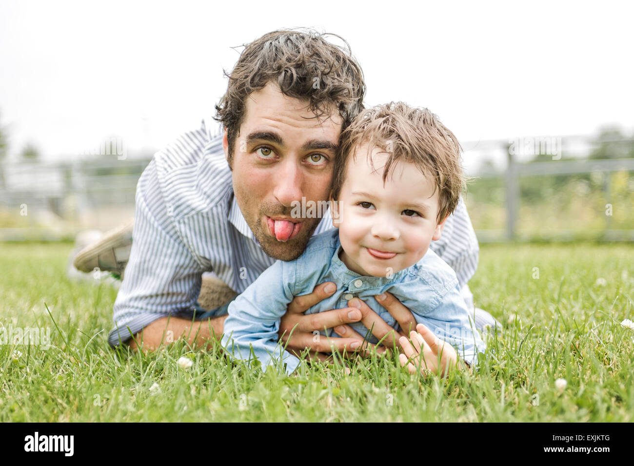 happy joyful father having fun with is child Stock Photo - Alamy