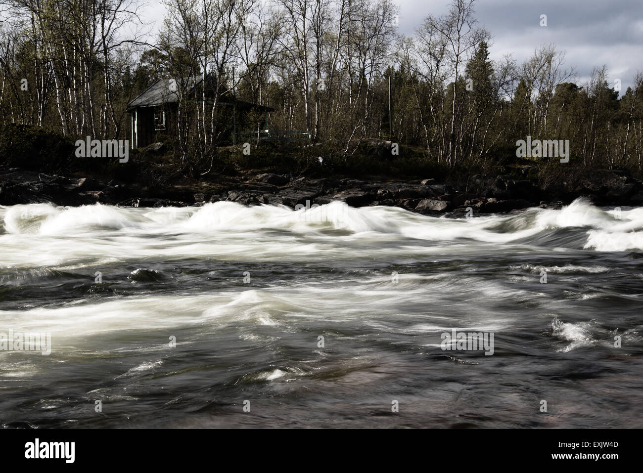 fast river flow - Lofoten Islands, Norway Stock Photo - Alamy