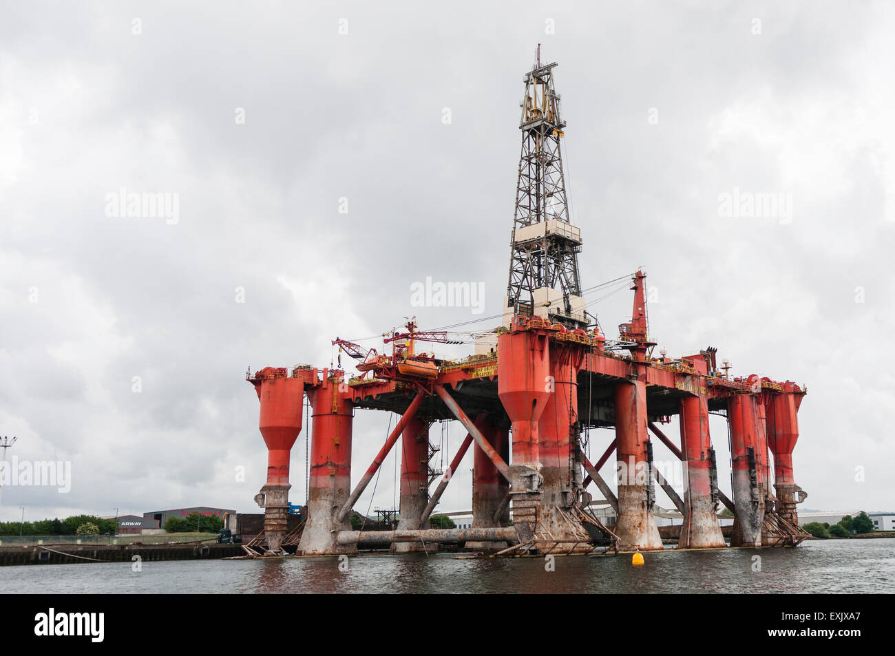 Burgny Dolphin drilling platform in Belfast for repairs Stock Photo - Alamy