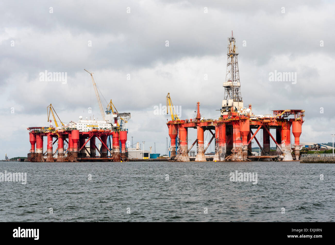 Bryford Dolphin drilling platform and Borgholm Dolphin accommodation ...