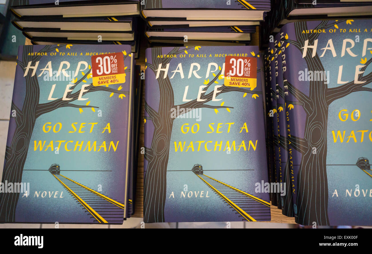 New York, New York, USA. 14th July, 2015. Stacks of copies of "Go Set a ...